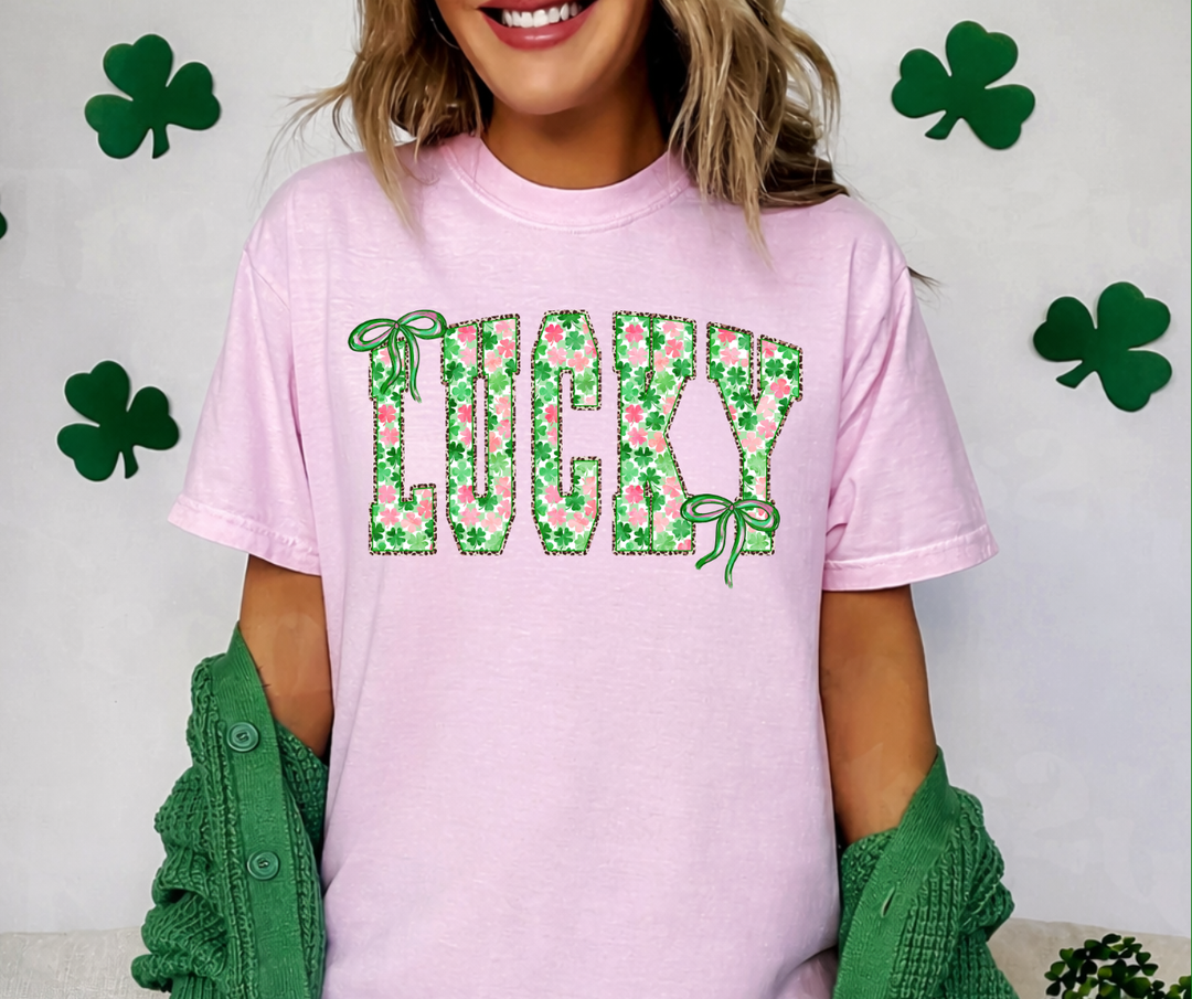 DTF TRANSFER ONLY - Leopard Outline Pink & Green Lucky – Rooster DTF ...